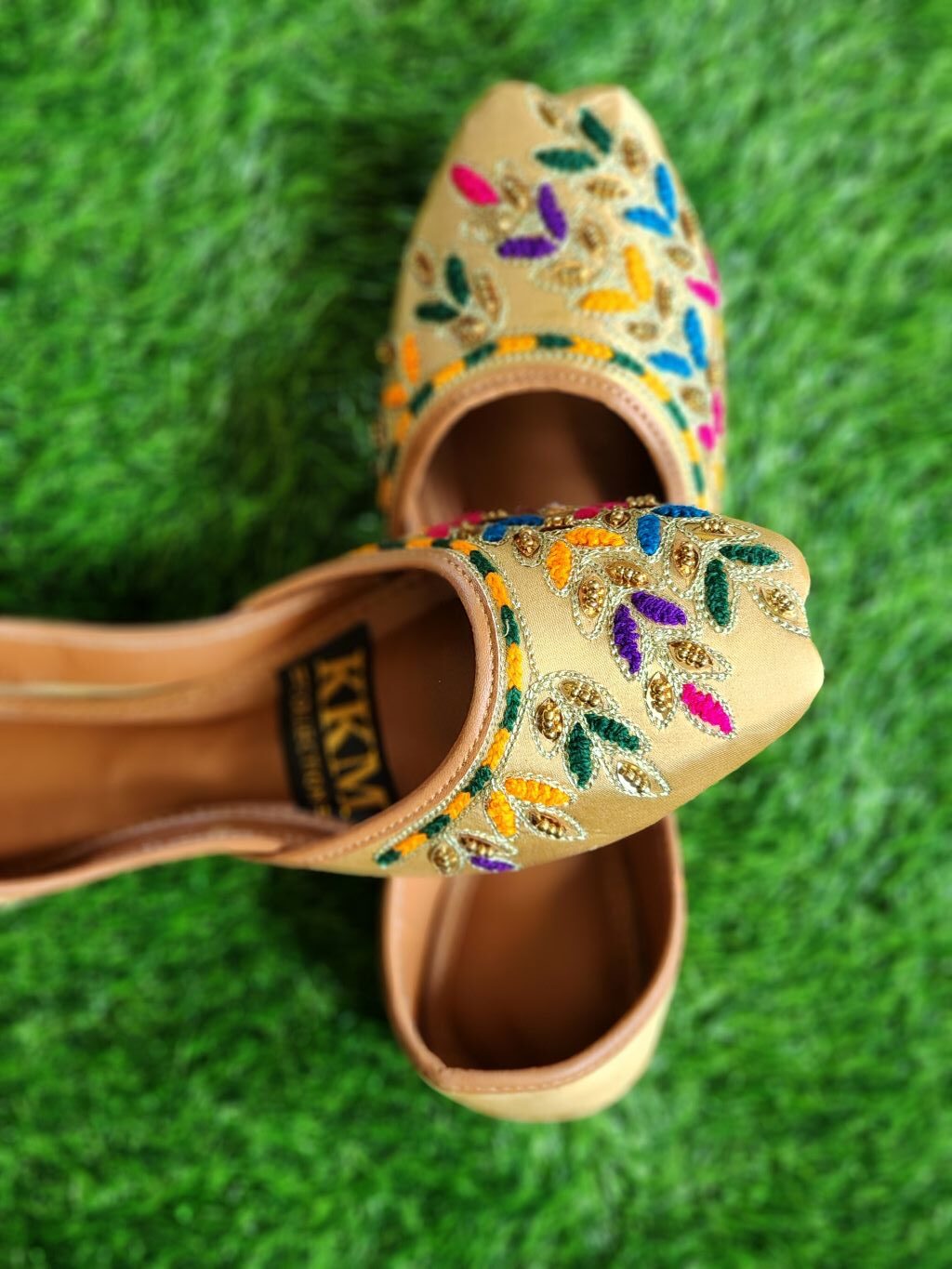 Beige Khussa - Asheezhub Fashion Apparel | Accessories.